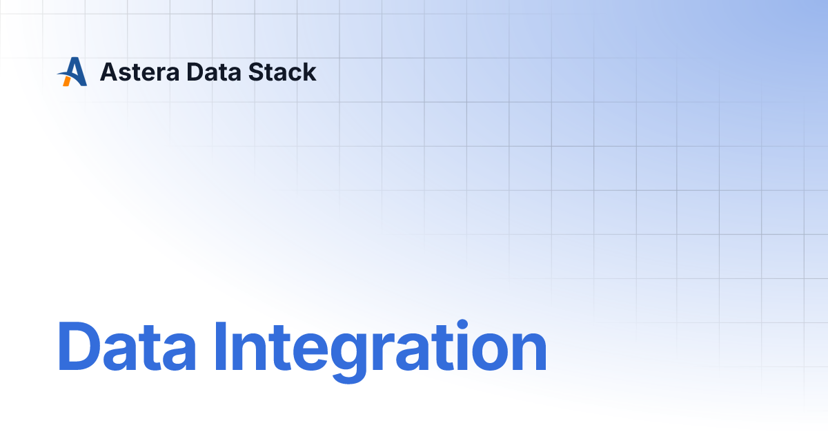 Data Integration | Astera Data Stack