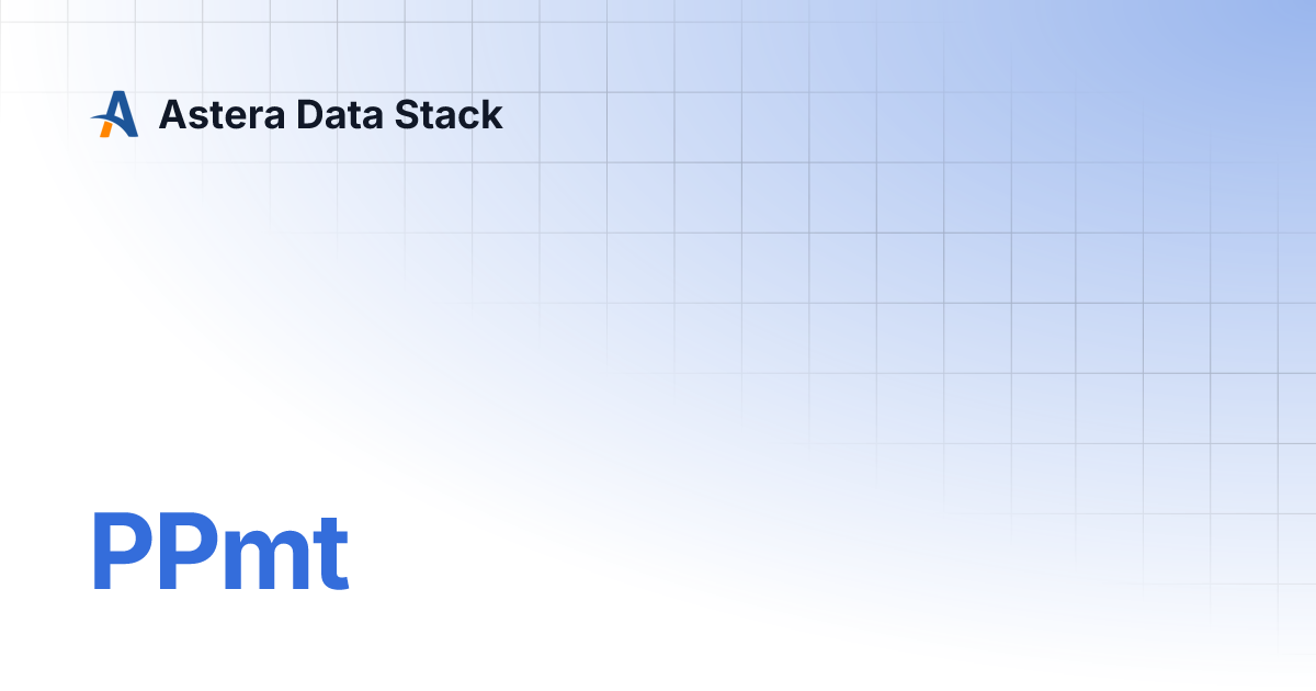 PPmt | Astera Data Stack