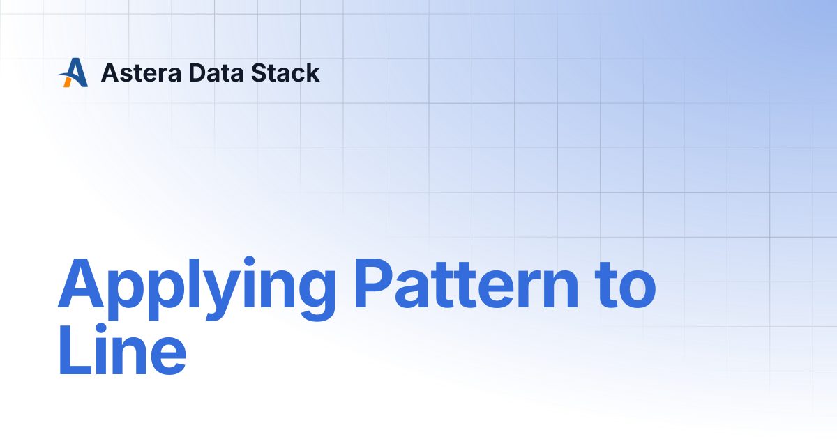 Applying Pattern to Line | Version 11 | Astera Data Stack