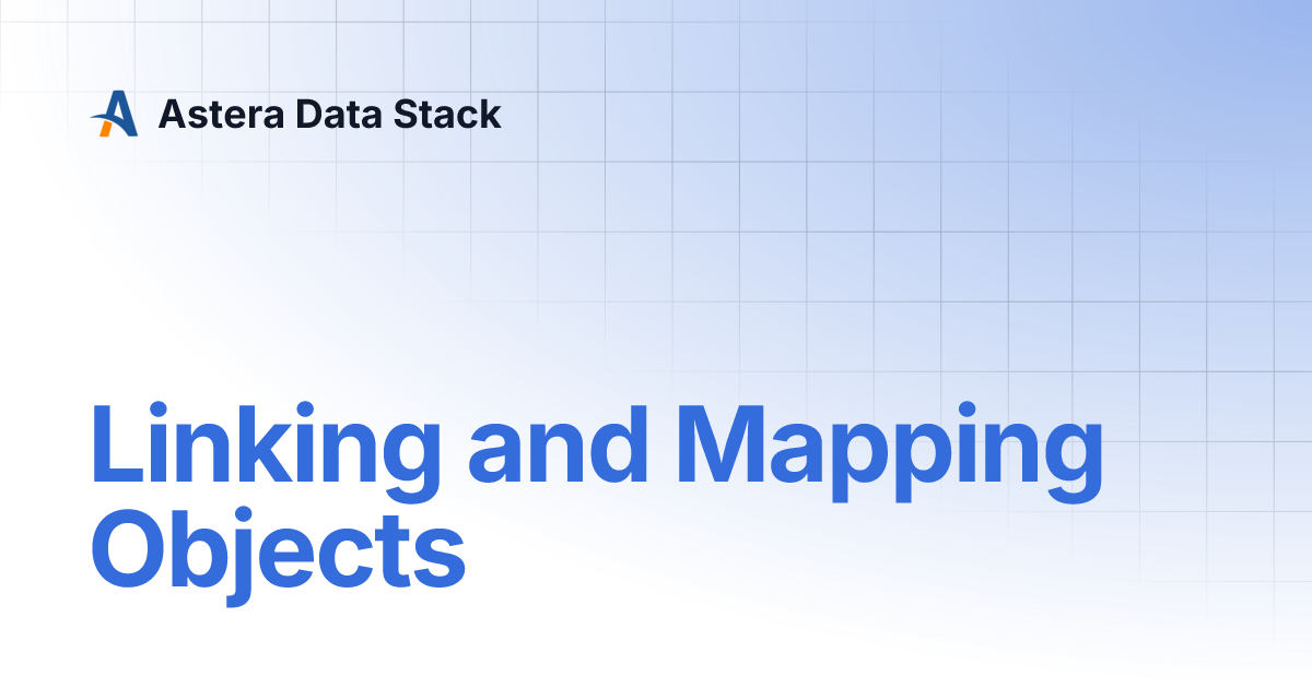 Linking and Mapping Objects | Astera Data Stack
