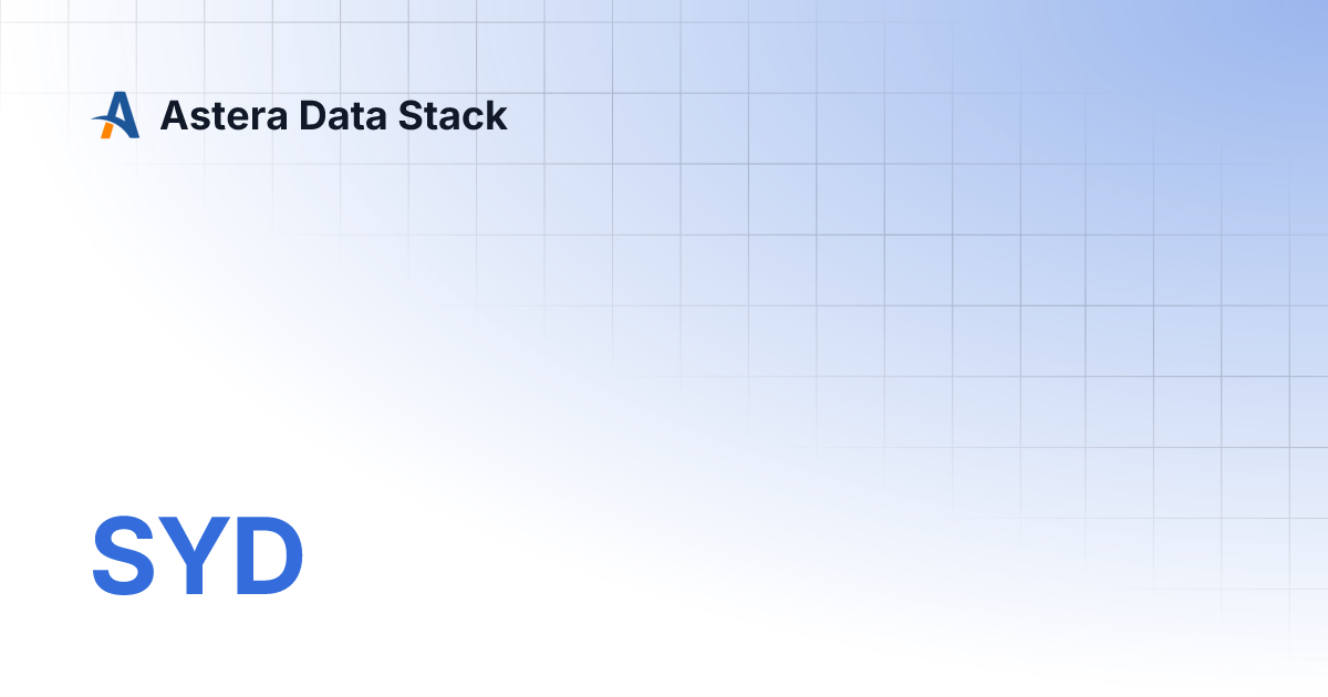 SYD | Astera Data Stack