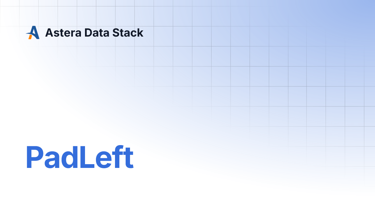 PadLeft | Astera Data Stack