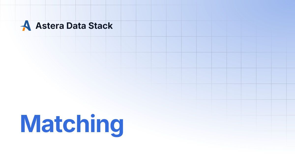 Matching Astera Data Stack 