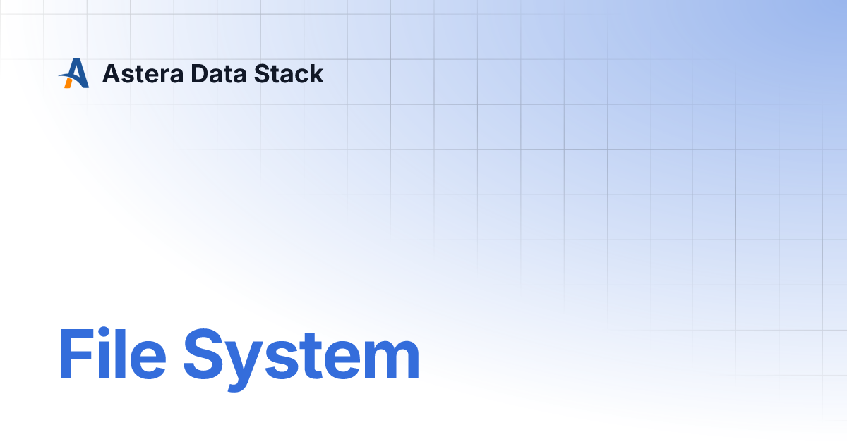 File System Astera Data Stack 5048