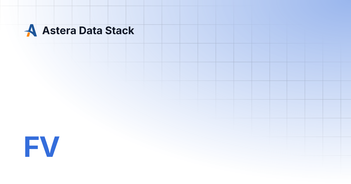 FV | Astera Data Stack